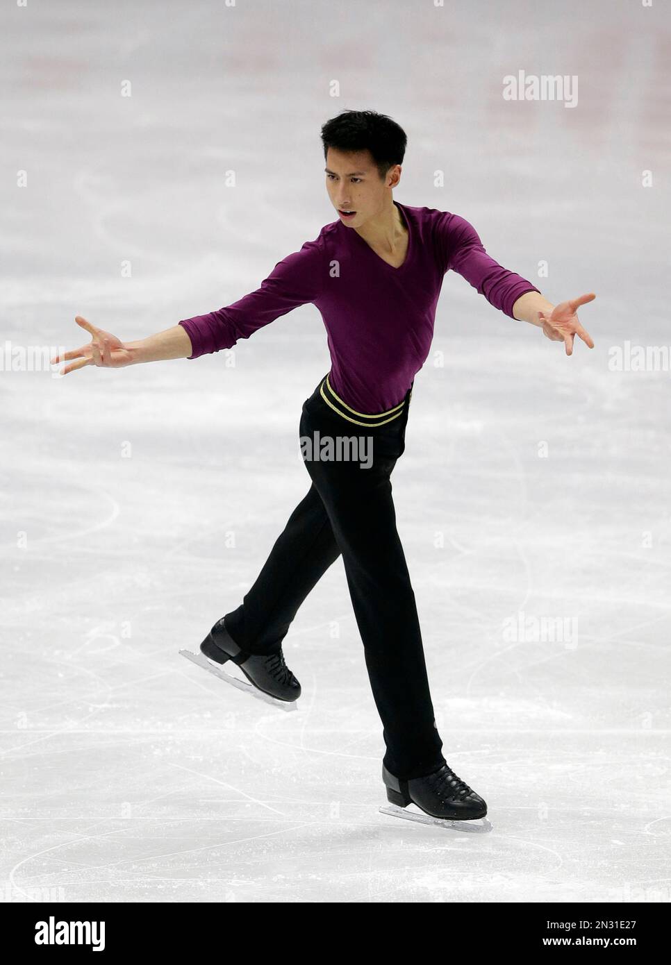 Jeremy Ten of Canada performs during the men's short program in the ISU ...