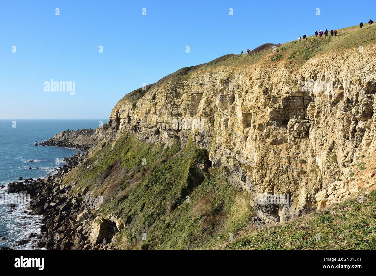 Southwest coastal path in Dorset UK Stock Photo - Alamy