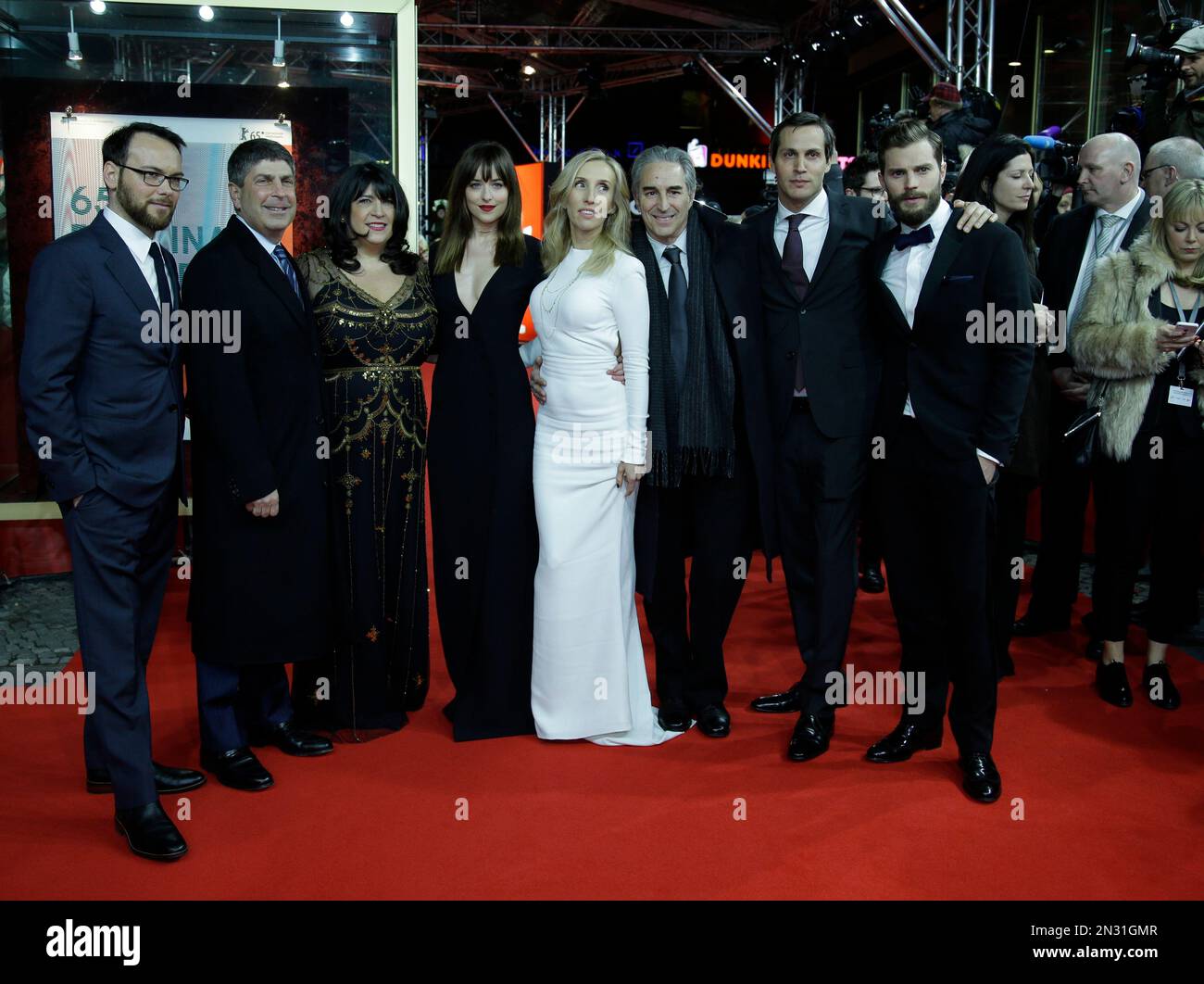 Producer Dana Brunetti, left, writer and producer E.L. James, third ...
