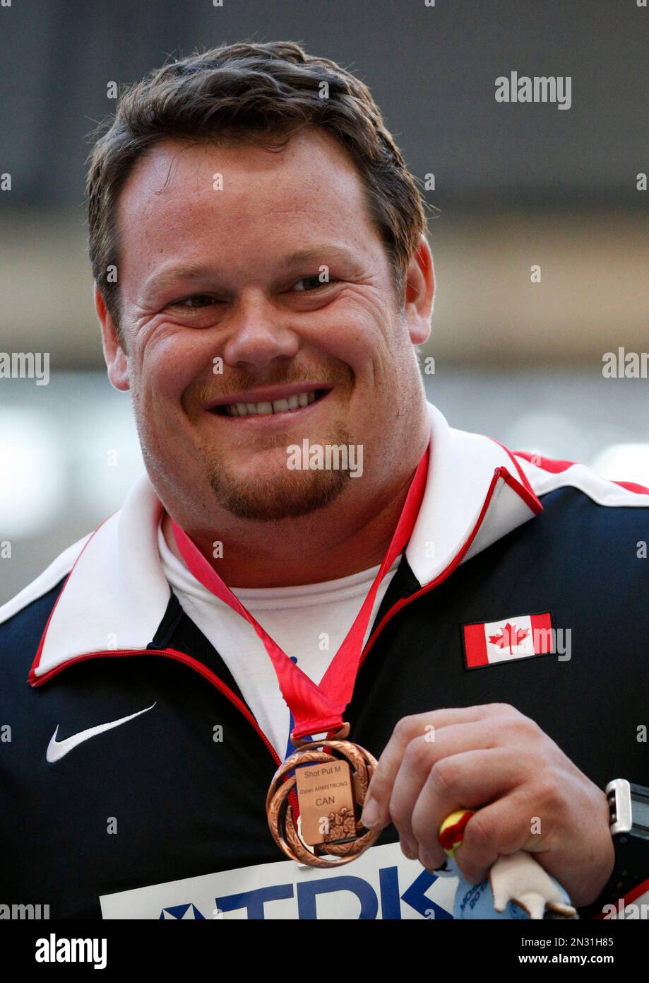 FILE - In this Aug. 17, 2013, file photo, Canada's Dylan Armstrong ...