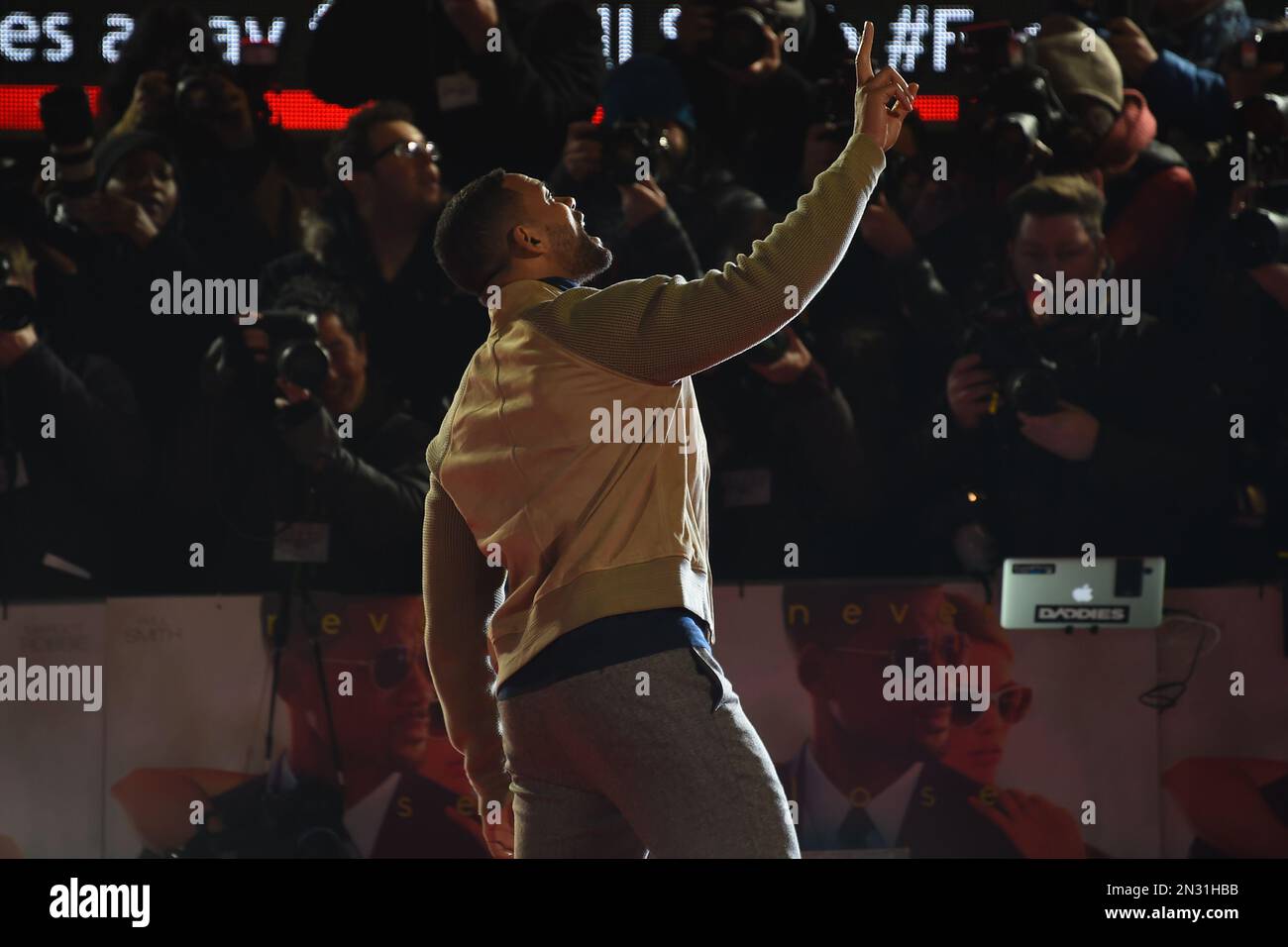 Actor Will Smith poses for photographers at the screening of Focus, at ...