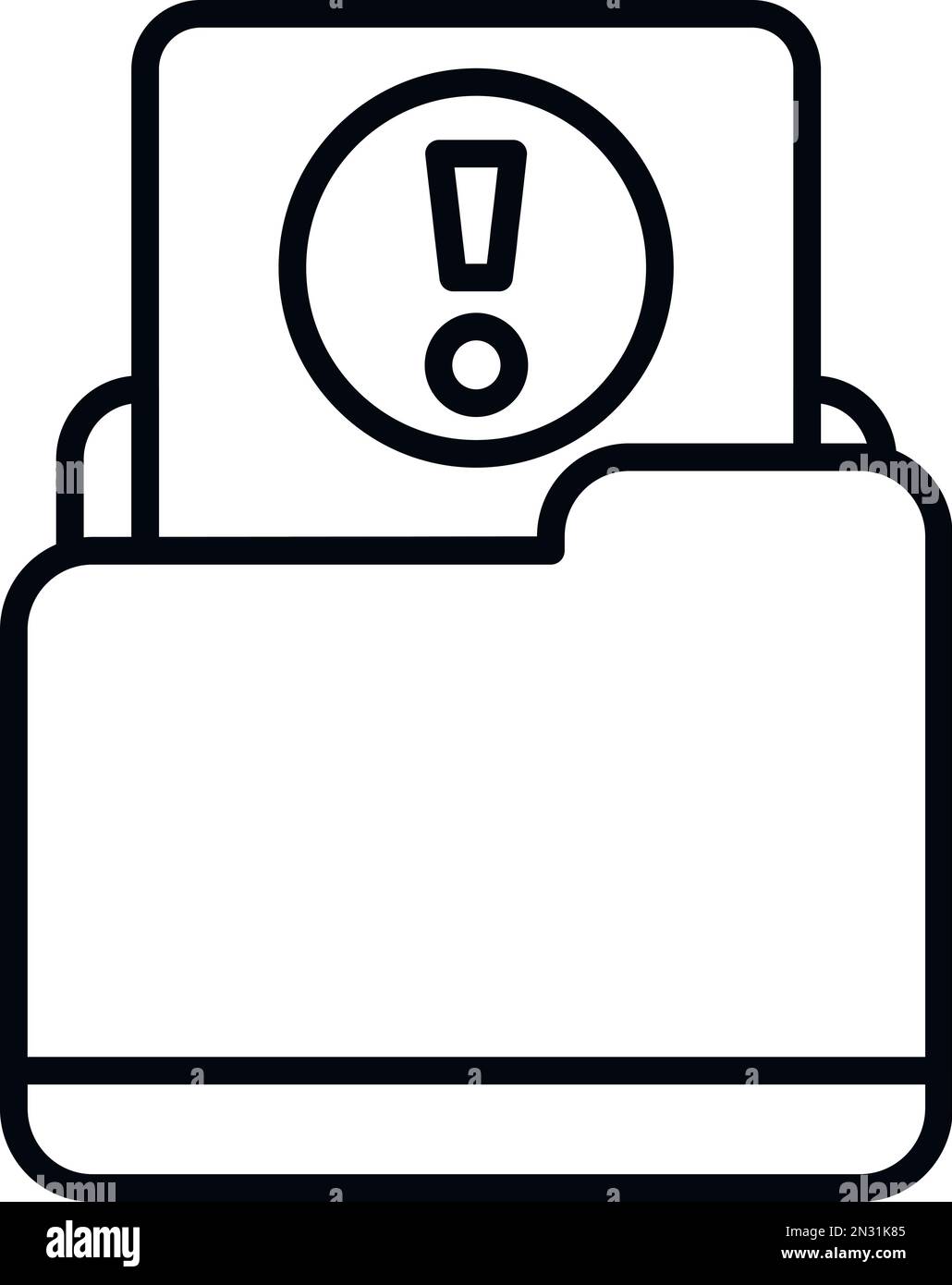 Folder Error Icon Outline Vector Virus Laptop Fraud File Stock Vector Image And Art Alamy