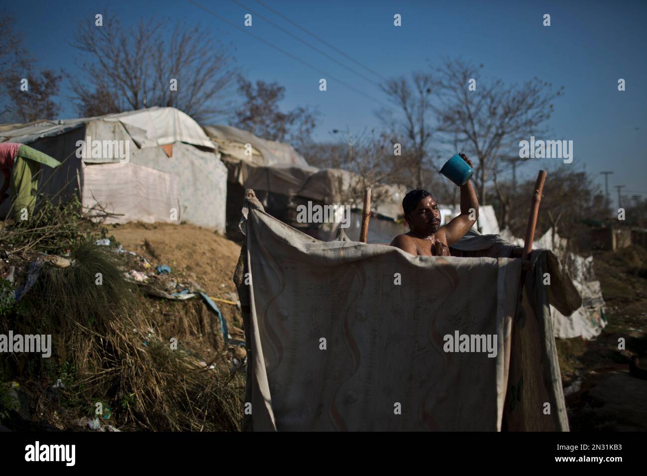 In this Wednesday, Feb. 4, 2015 photo, Pakistani Christian Arshad Massi ...
