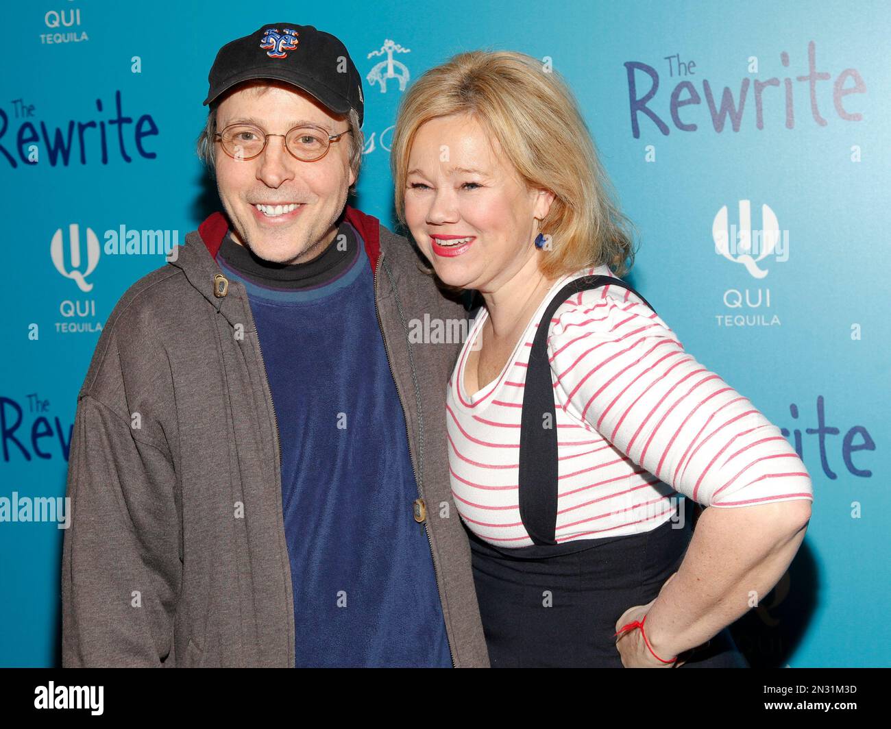 Marc Lawrence, left, and Caroline Rhea, right, attend a screening of ...