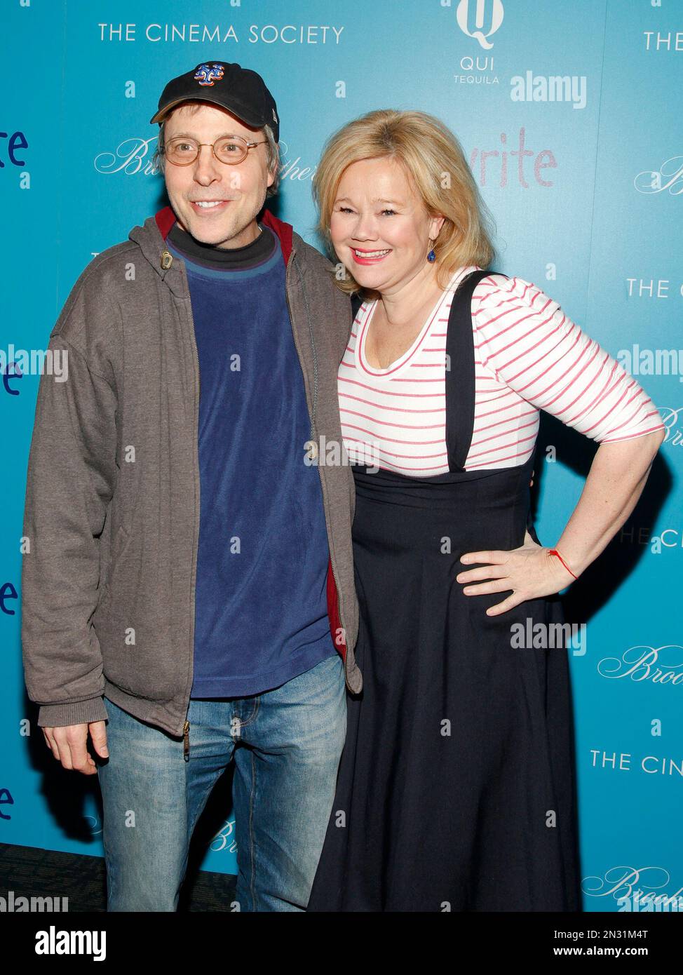 Marc Lawrence, left, and Caroline Rhea, right, attend a screening of ...