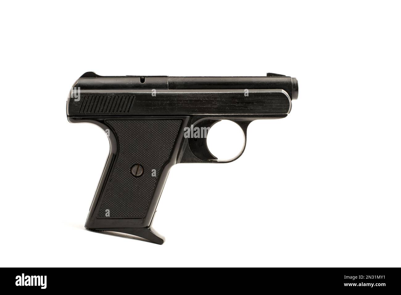 gun on isolated white background Stock Photo - Alamy
