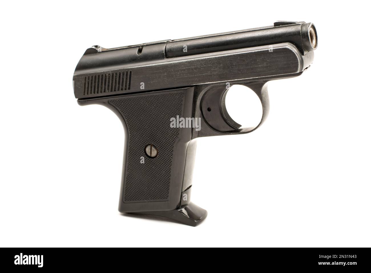 gun on isolated white background Stock Photo - Alamy