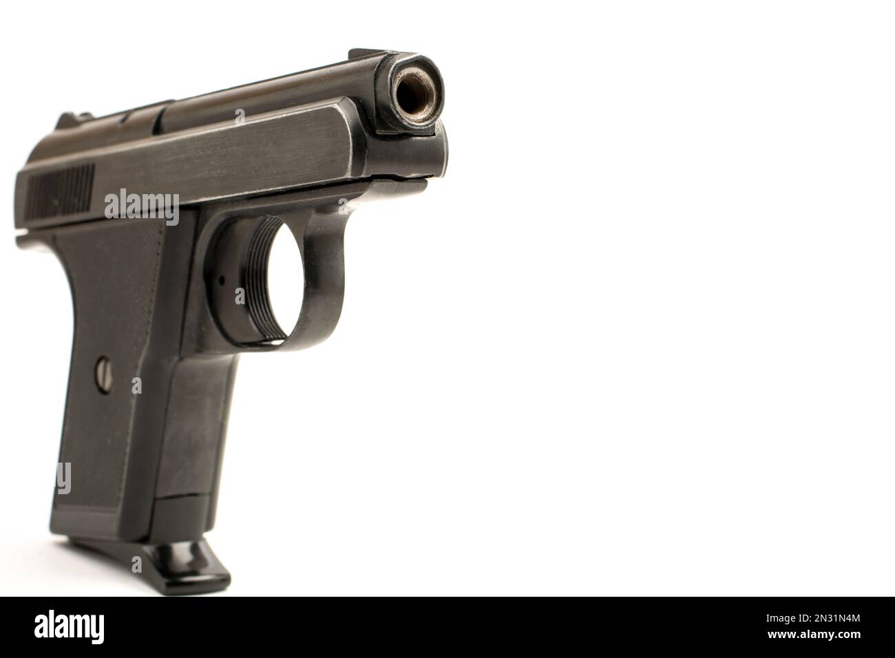 gun on isolated white background Stock Photo - Alamy