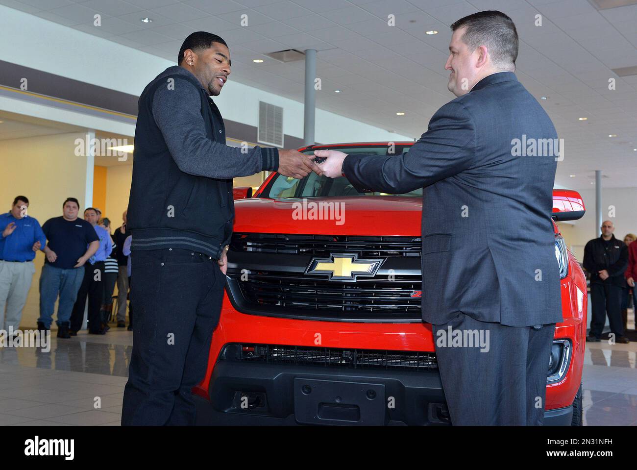 New England Patriots cornerback Malcolm Butler is given the keys to a ...