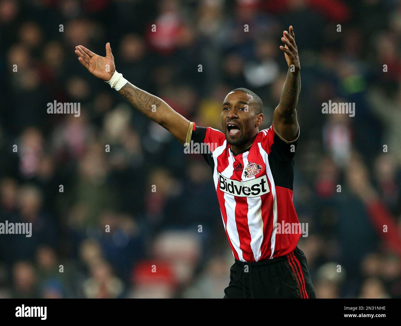 Sunderland's Jermain Defoe appeals to the linesman claiming Connor ...