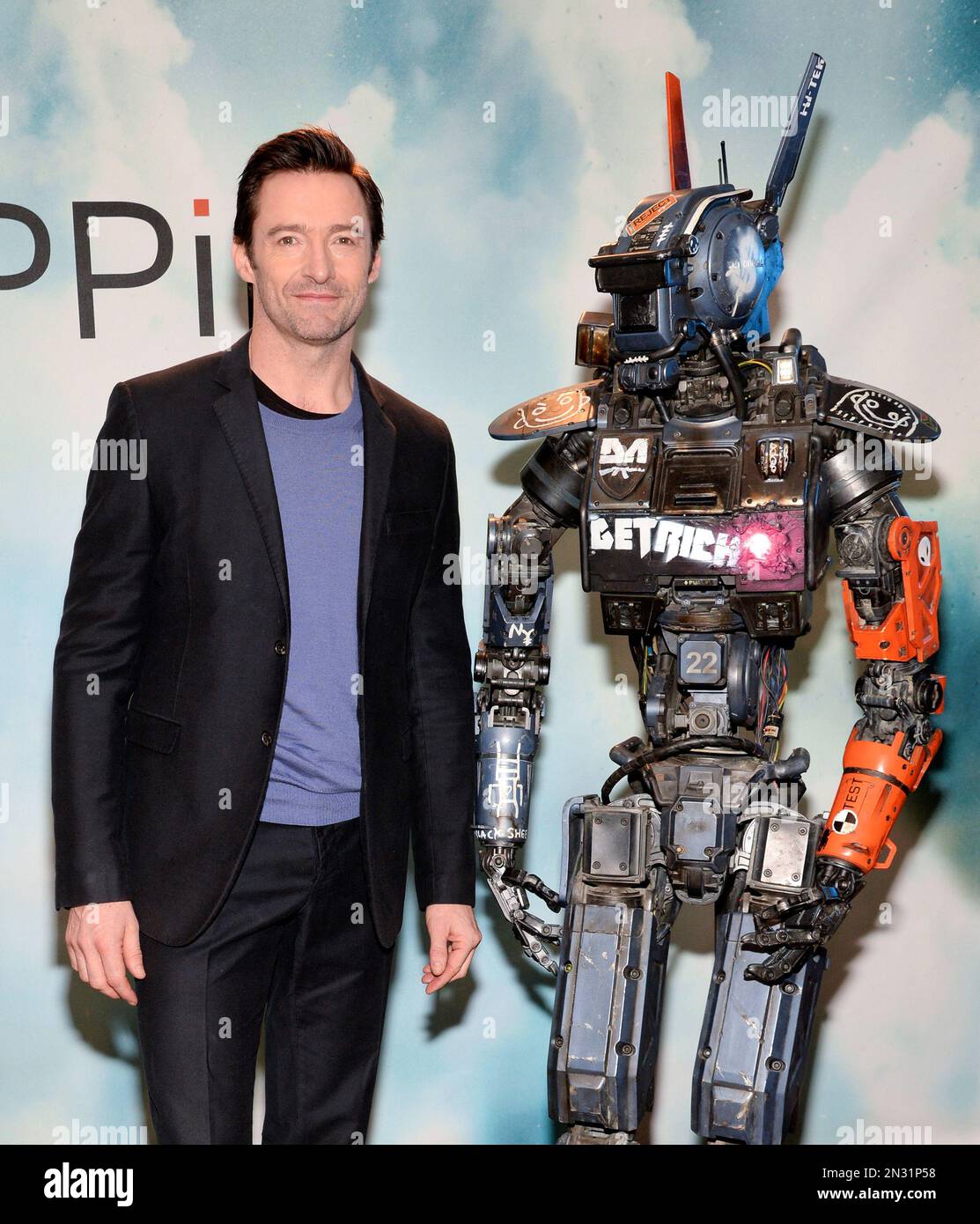 Actor Hugh Jackman attends Columbia Pictures' "Chappie" cast photo call ...