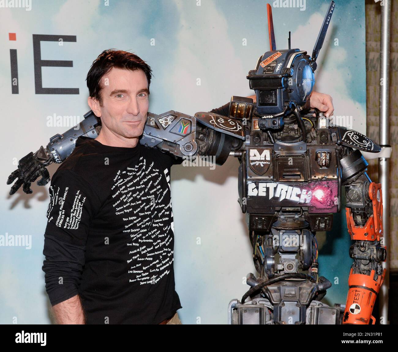 Actor Sharlto Copley attends Columbia Pictures' "Chappie" cast photo ...