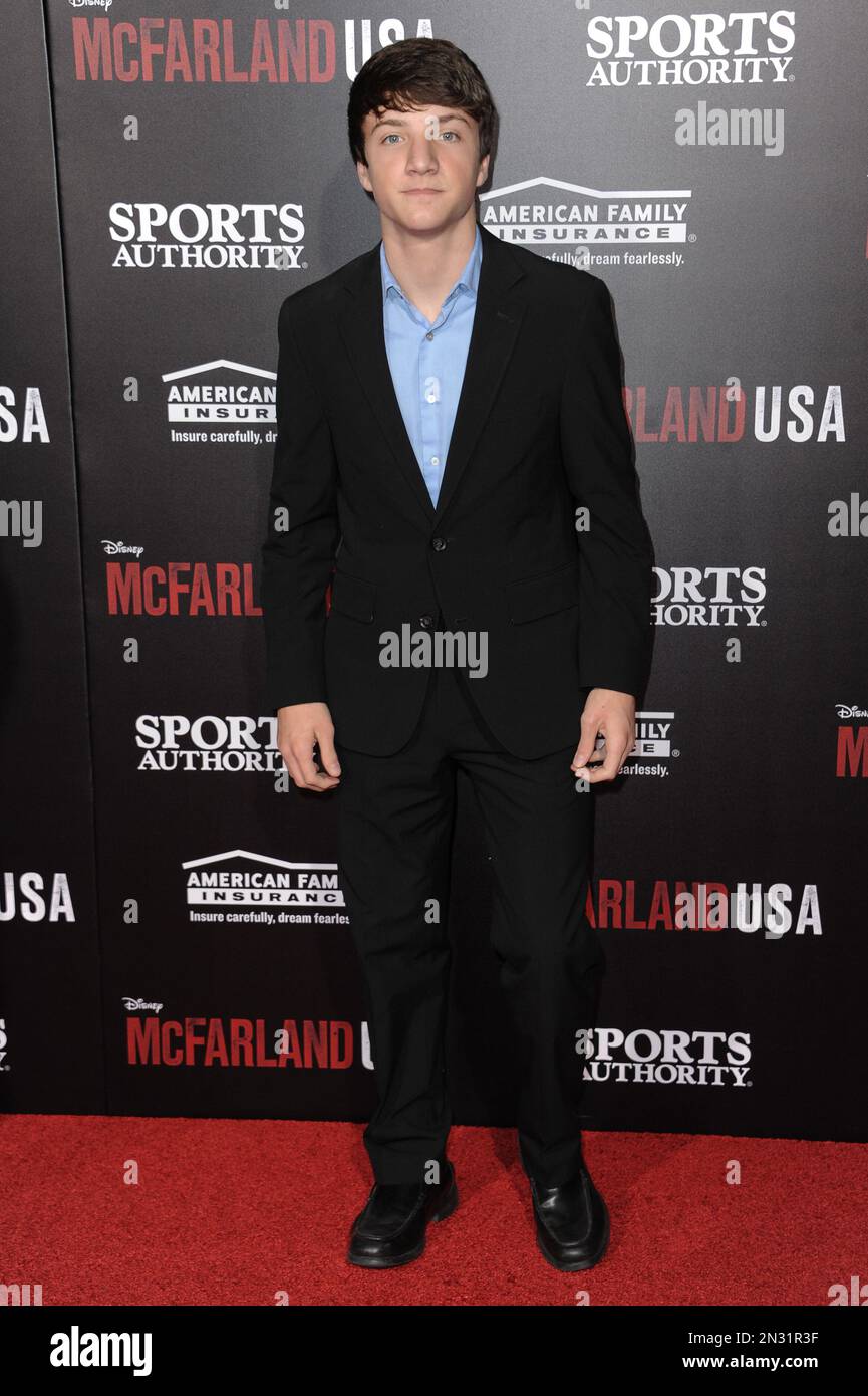 Jake Short arrives at the LA Premiere Of "McFARLAND, USA" on Monday ...