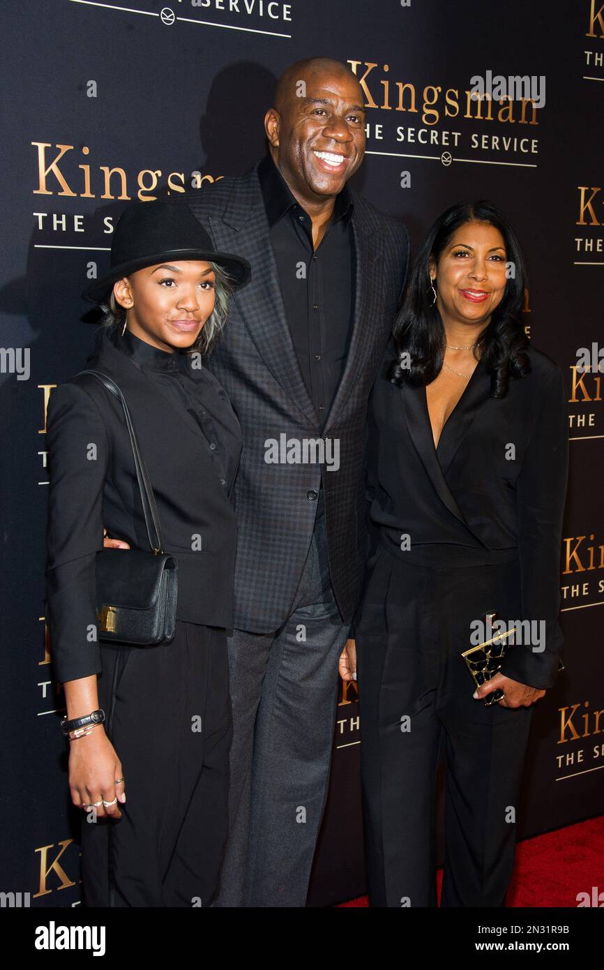 Elisa Johnson, left, Magic Johnson and Earlitha Kelly attend a special ...