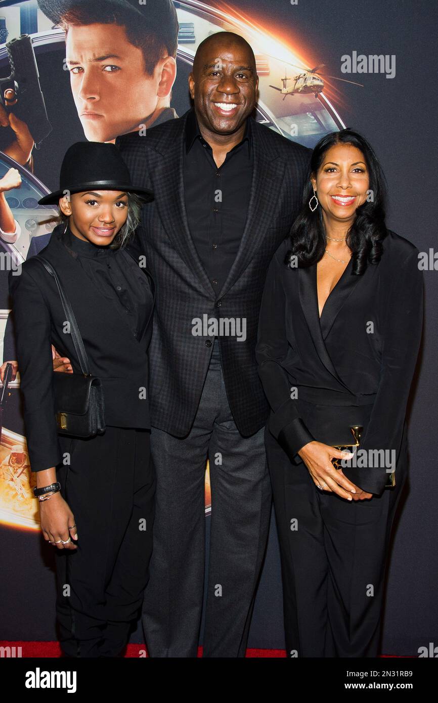 Elisa Johnson, left, Magic Johnson and Earlitha Kelly attend a special ...