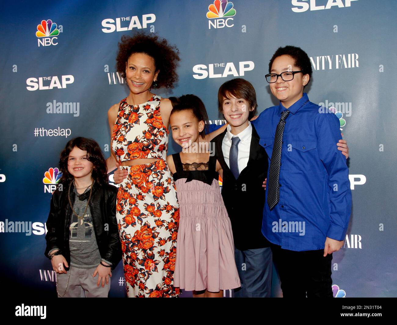 Dylan Schombing, from left, Thandie Newton, Ashley Aufderheide, Owen ...