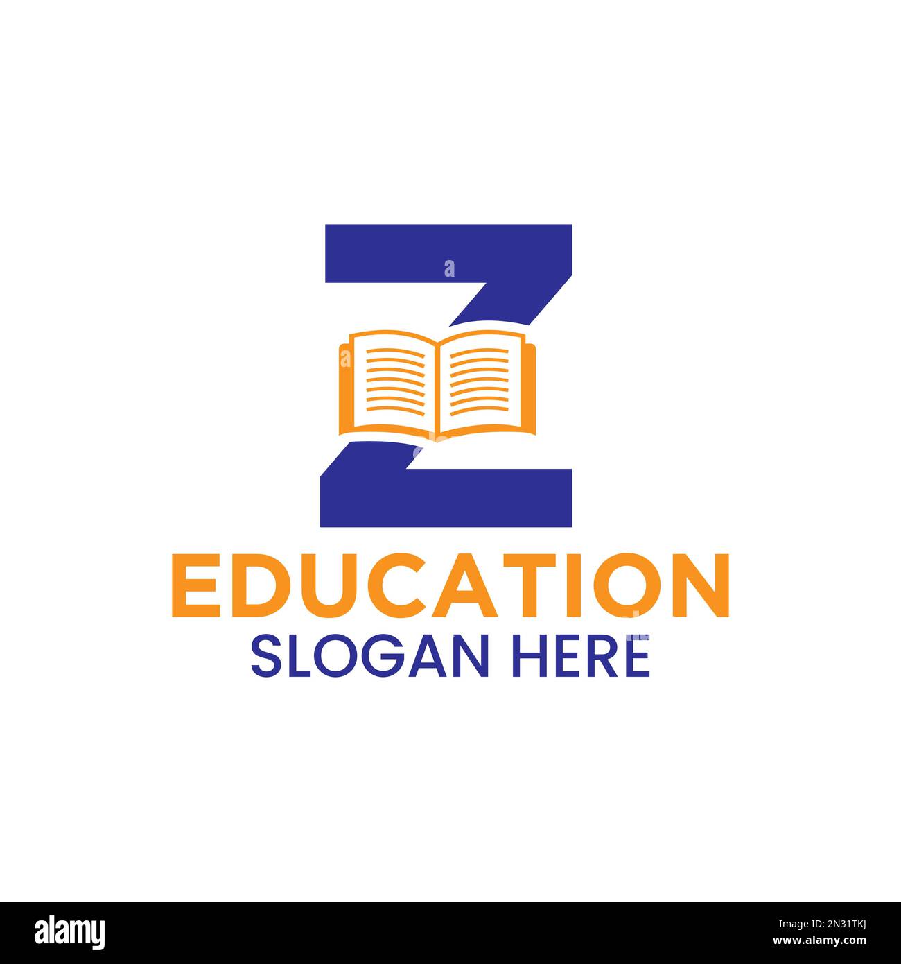 Letter Z Education Logo Concept With Open Book Icon Template Stock ...