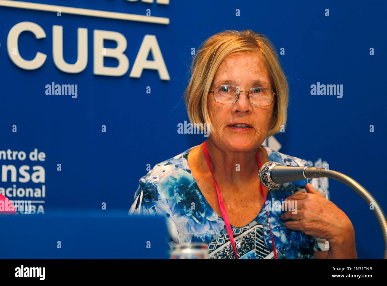 Retired U.S. Army colonel and former diplomat Ann Wright speaks during ...