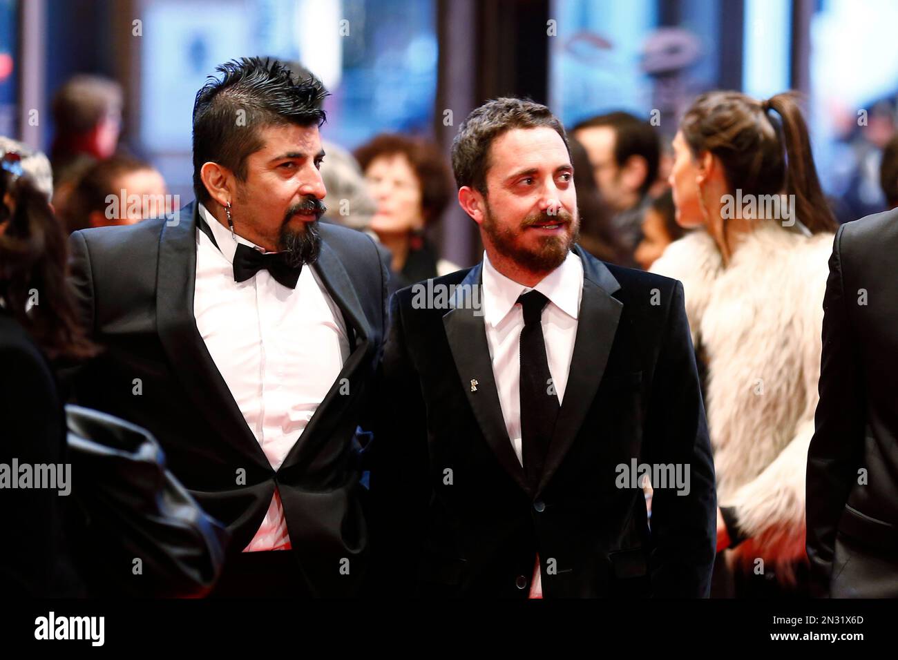 Actor Roberto Farias and director Pablo Larrain, pose for photographers ...
