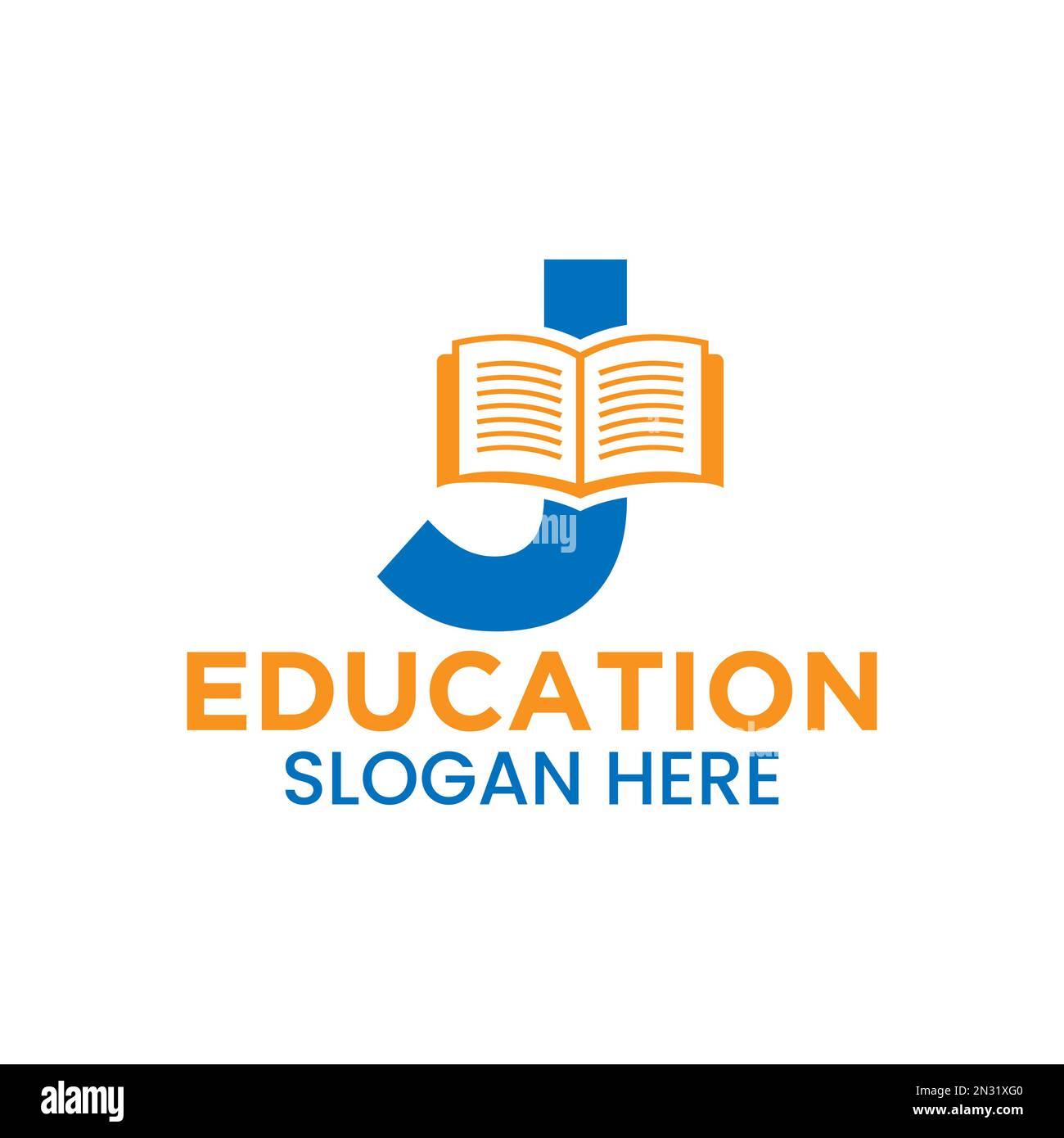 Letter J Education Logo Concept With Open Book Icon Template Stock ...