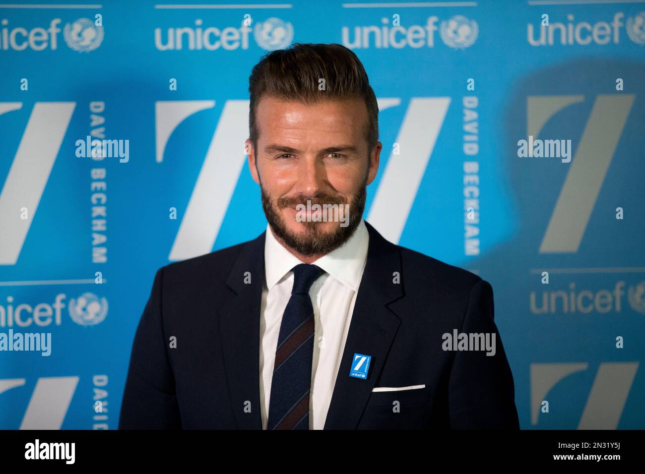 Former English national soccer team captain David Beckham poses for ...