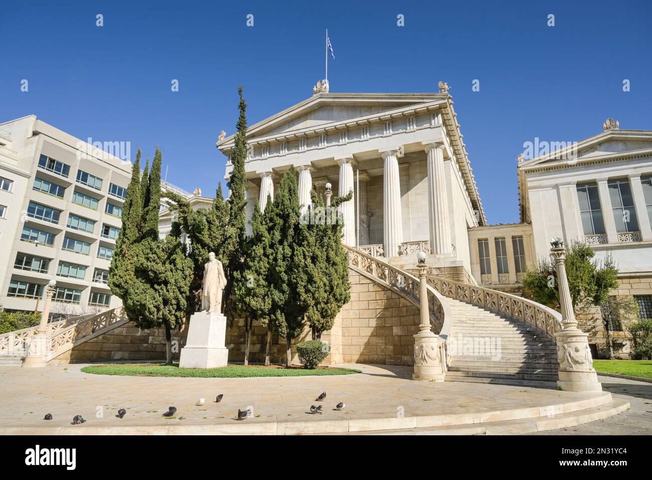 Alte Griechische Nationalbibliothek, Panepistimiou, Athen, Griechenland ...