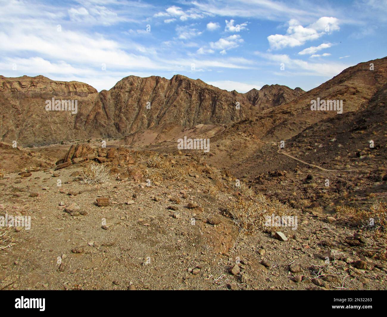 The rugged desolate environment within the Fish River Canyon of ...