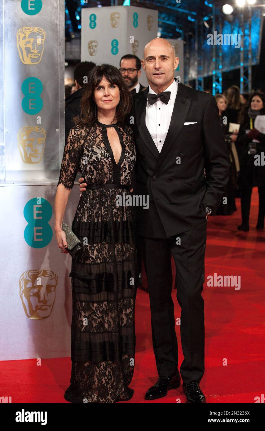 Actor Mark Strong and wife Liza Marshall poses for photographers on ...