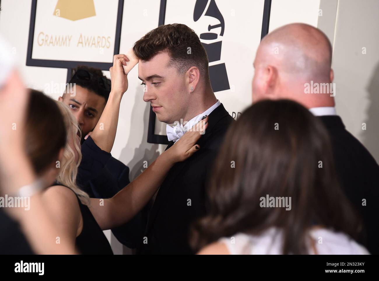 Sam Smith arrives at the 57th annual Grammy Awards at the Staples ...