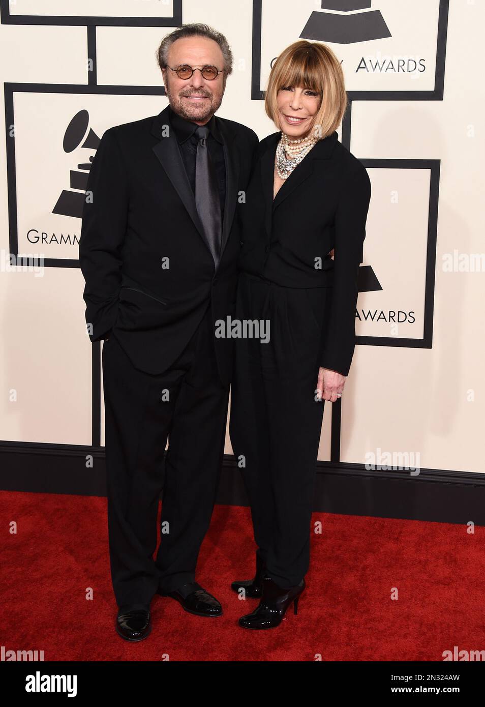 Barry Mann, left, and Cynthia Weil arrive at the 57th annual Grammy ...