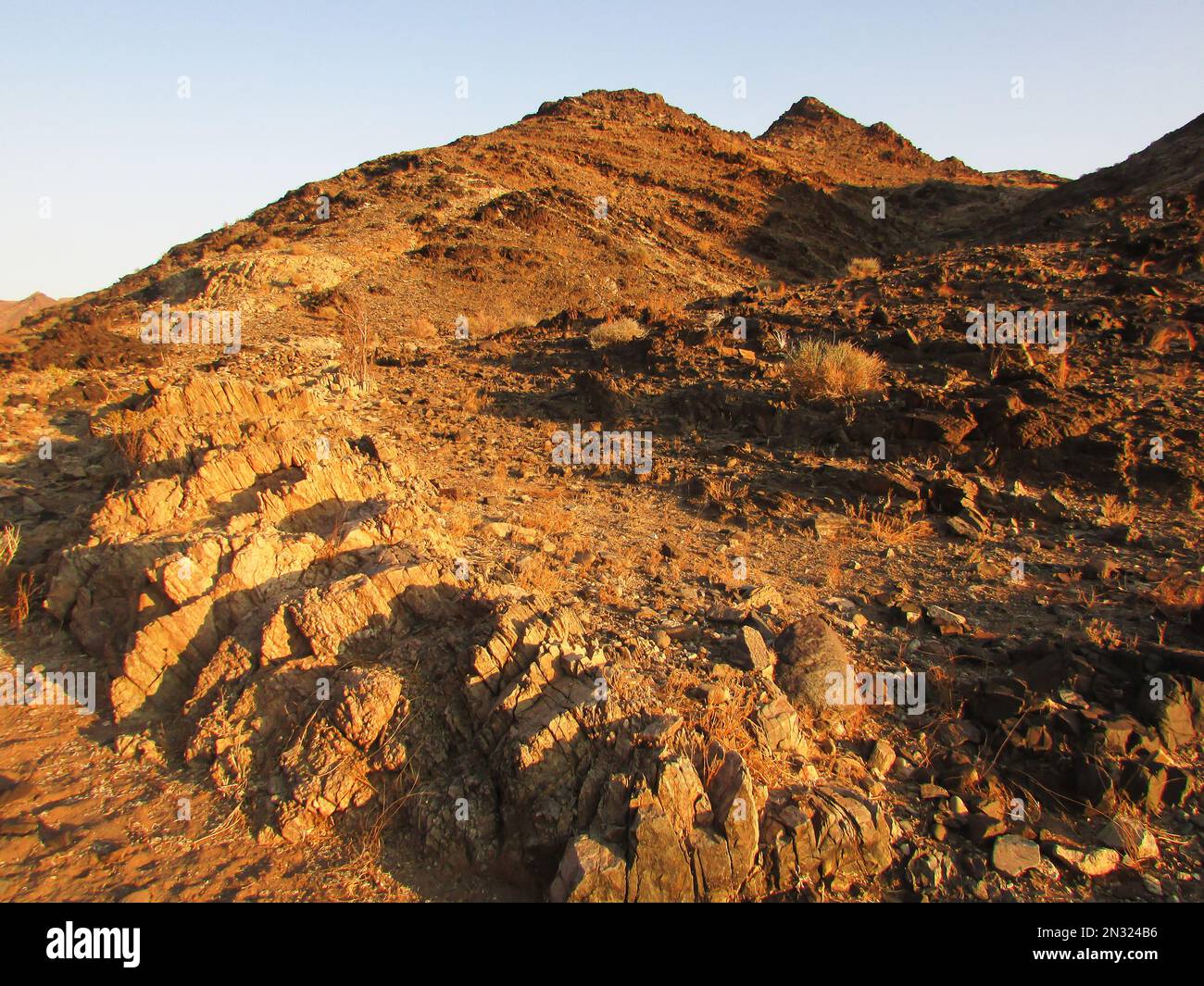 Outcroppings of Schist along the edge of the Fish River Canyon in ...