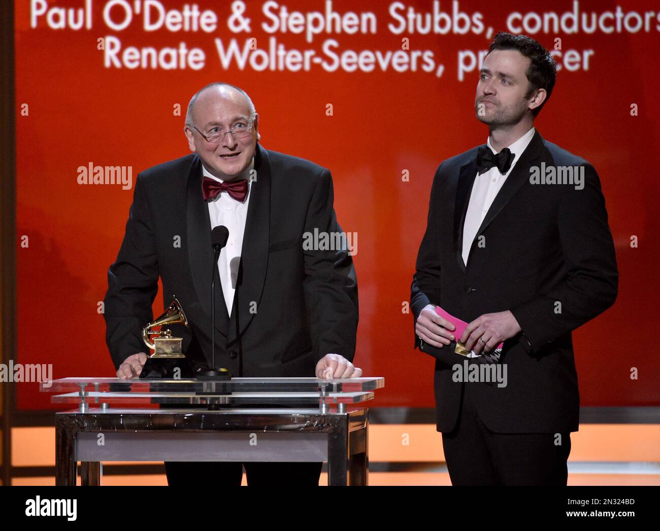 Stephen Stubbs, left, and Aaron Sheehan accept the award for best opera ...
