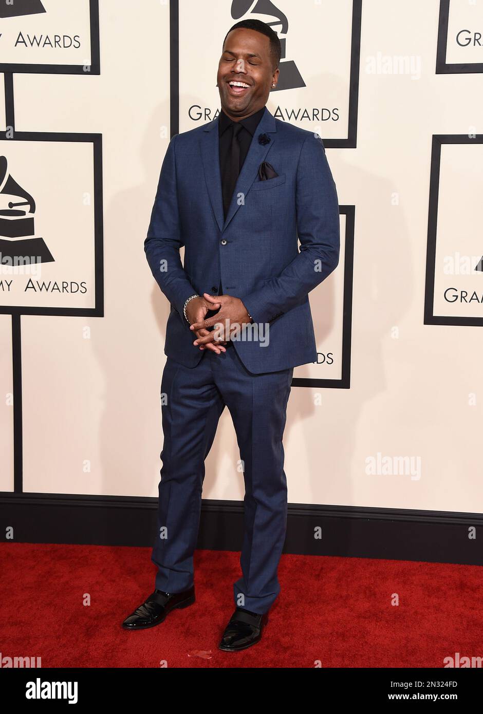 A. J. Calloway arrives at the 57th annual Grammy Awards at the Staples ...