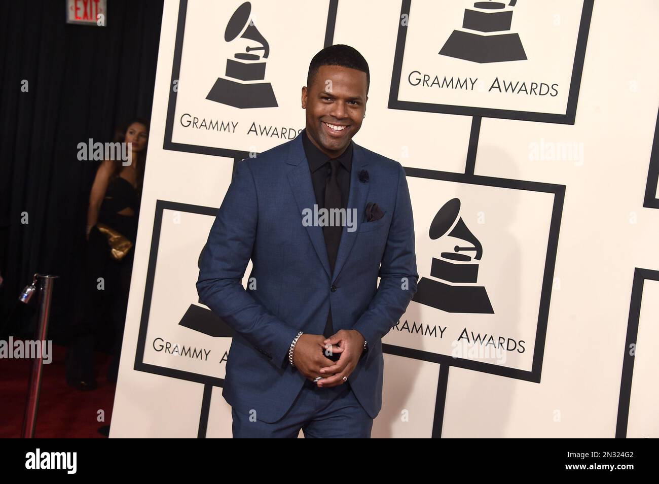 A. J. Calloway arrives at the 57th annual Grammy Awards at the Staples ...