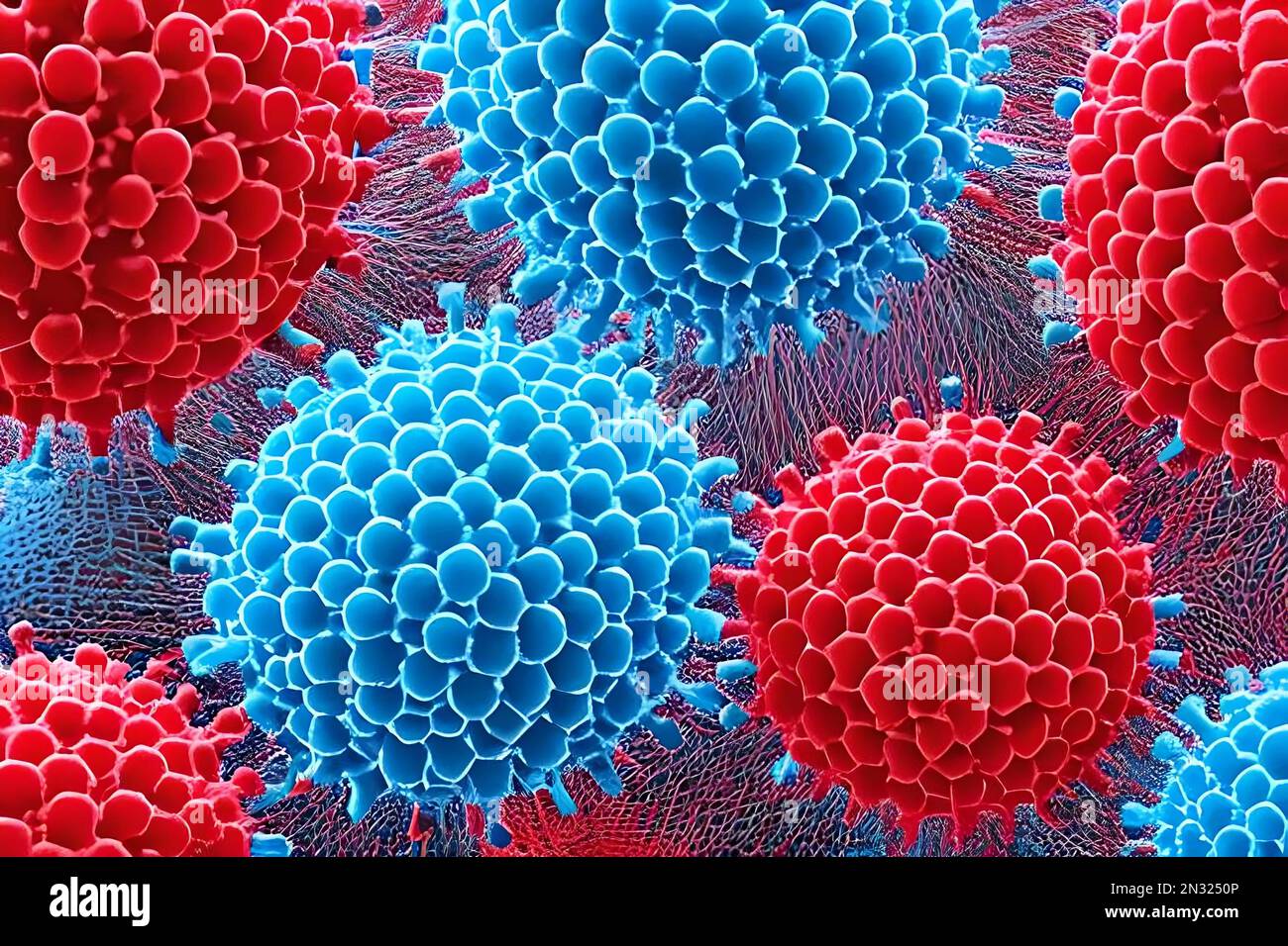 Virus cells in the bloodstream Stock Photo - Alamy