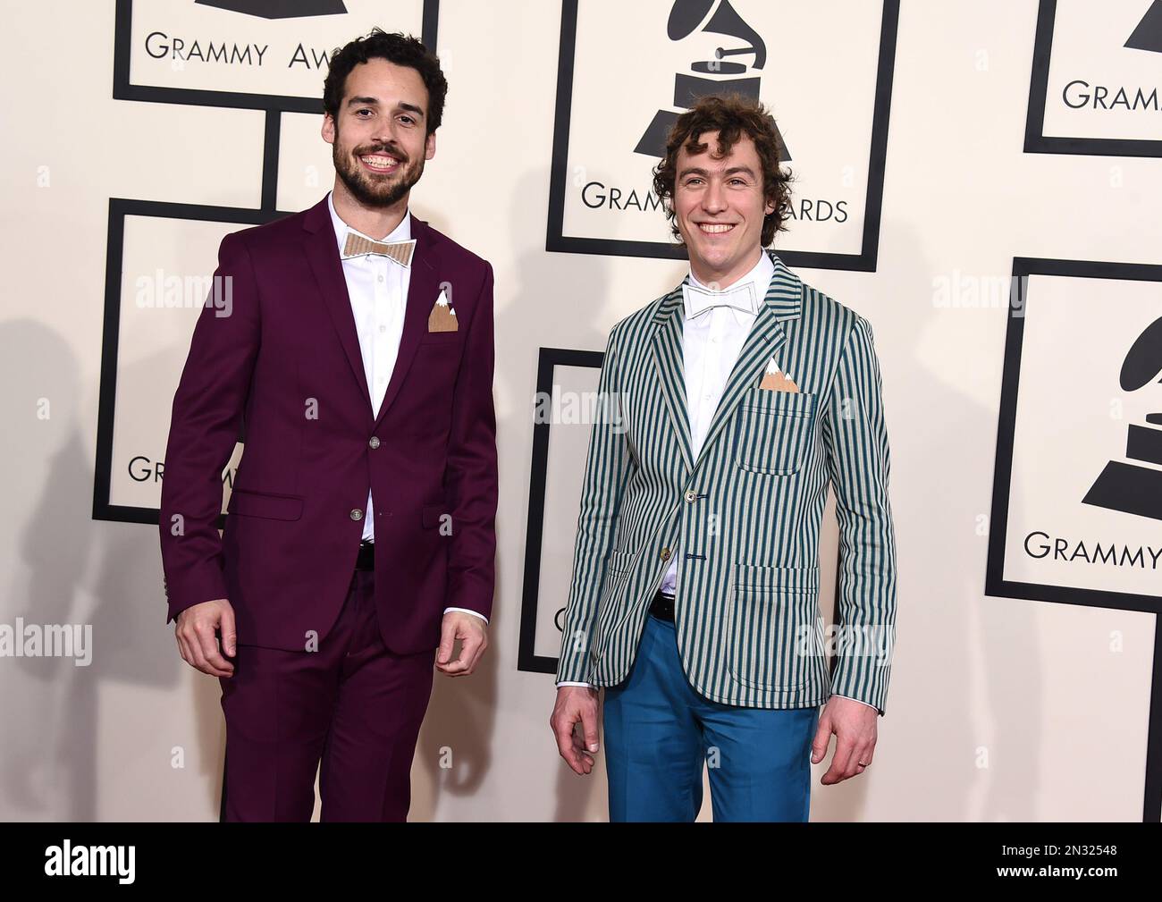 Jacob Stein, left, and Jason Rabinowitz of The Pop Ups arrive at the ...