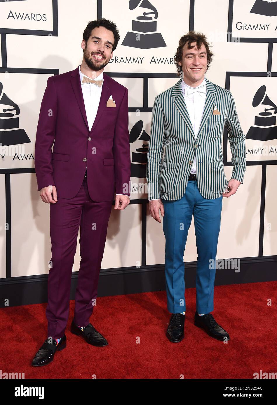 Jacob Stein, left, and Jason Rabinowitz of The Pop Ups arrive at the ...