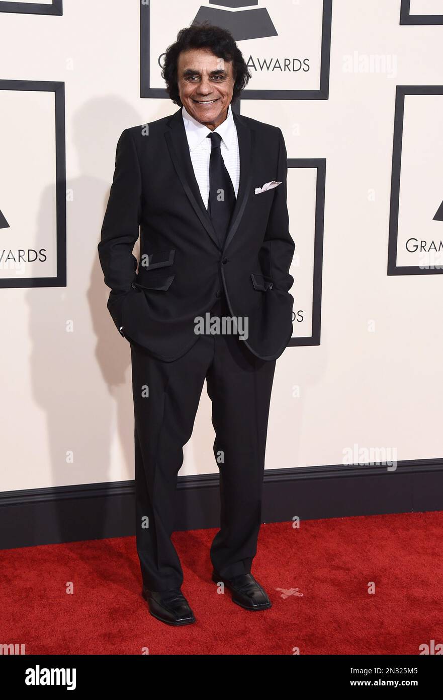 Johnny Mathis arrives at the 57th annual Grammy Awards at the Staples ...