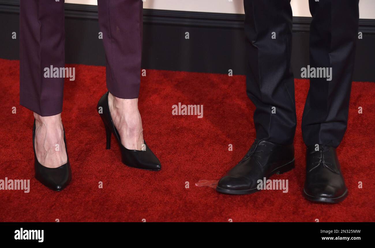 David Wilson, left, and Jason Baum arrive at the 57th annual Grammy ...