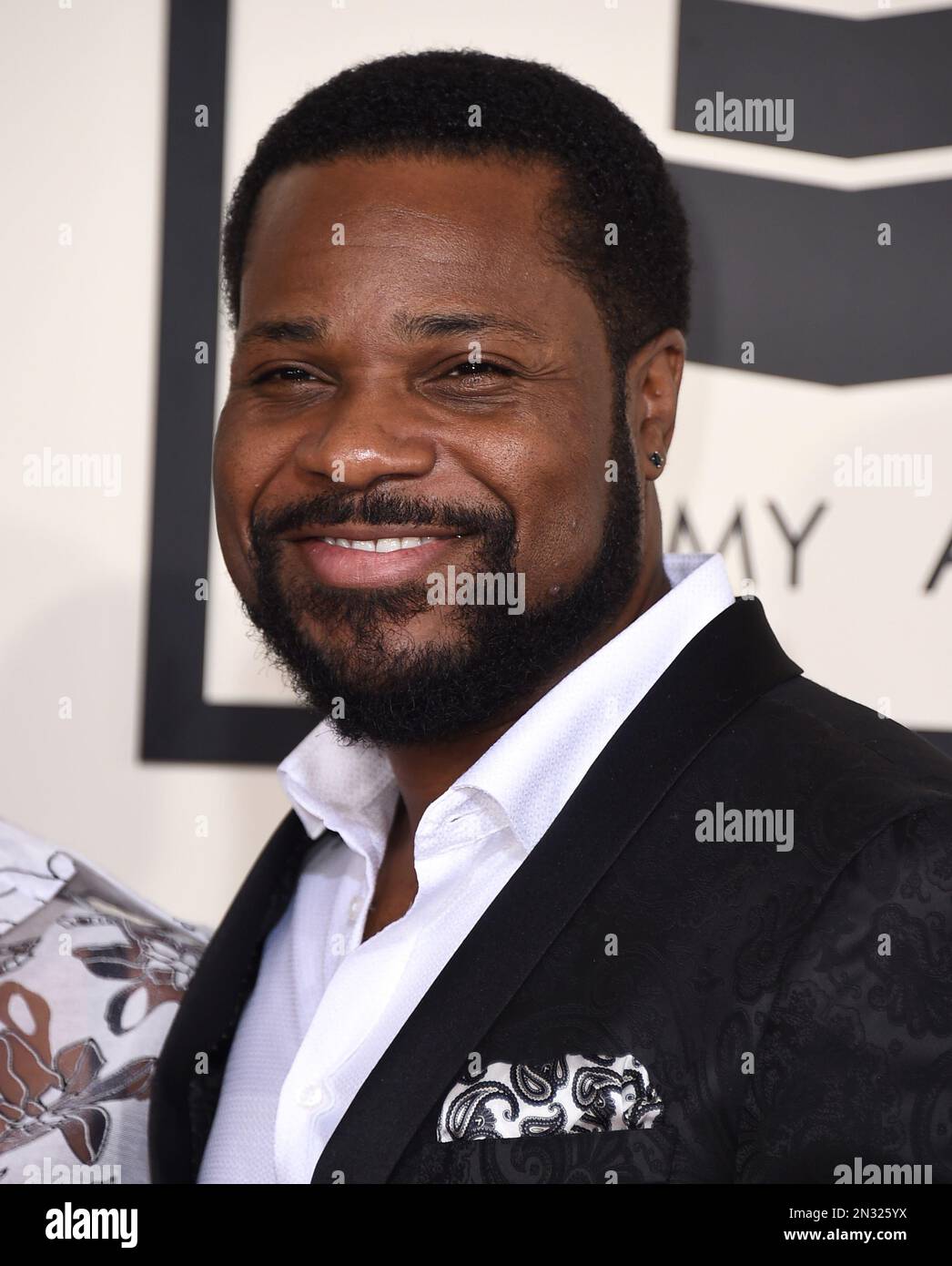 Pamela Warner Left And Malcolm Jamal Warner Arrive At The 57th Annual Grammy Awards At The