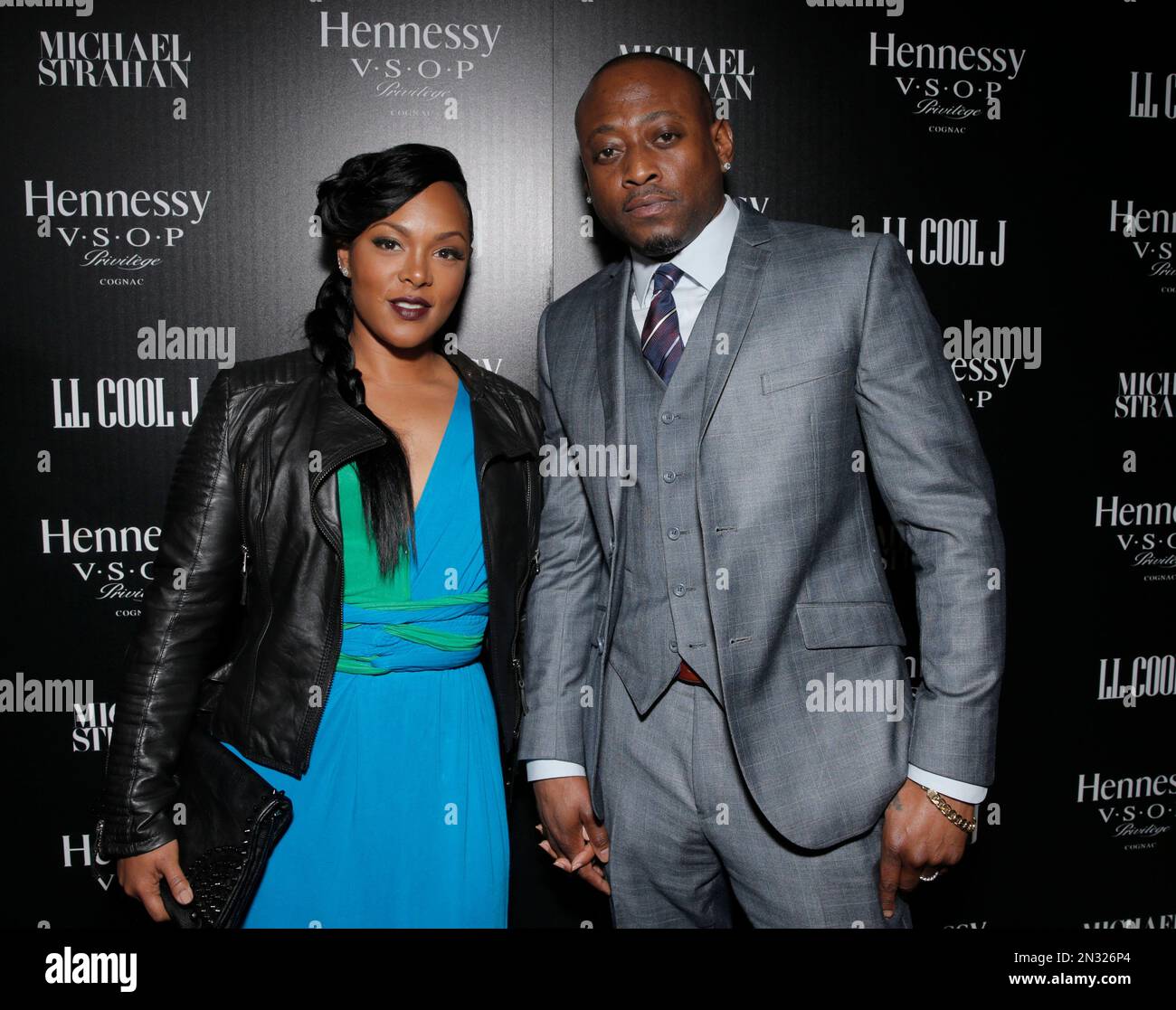 Omar Epps (R) and Keisha Spivey attend a private dinner hosted by ...