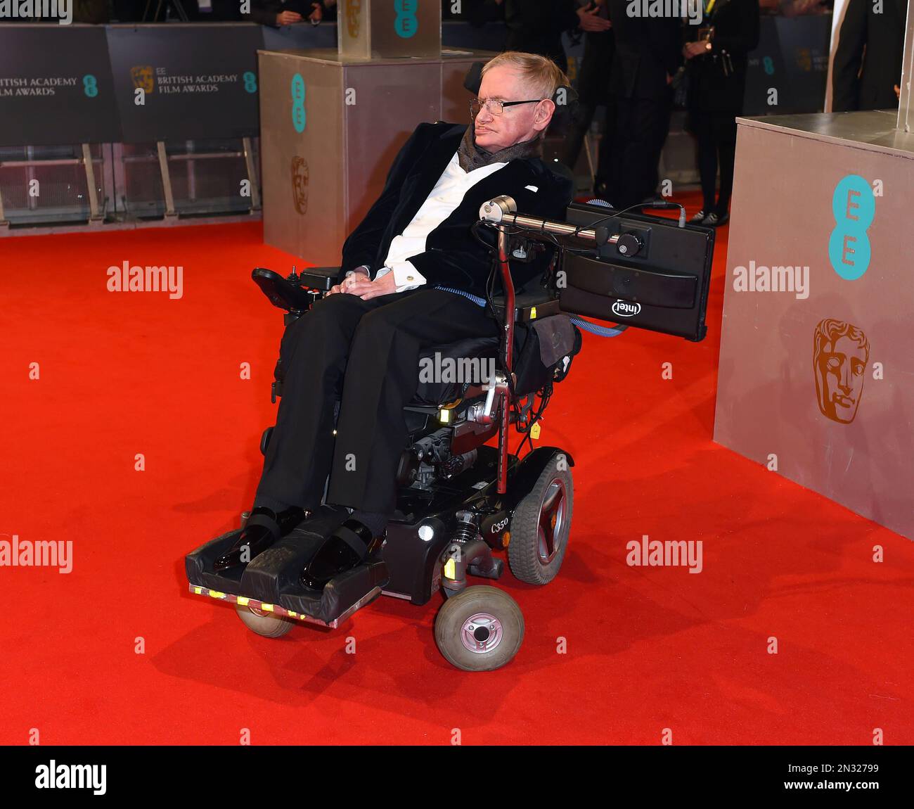 Stephen Hawking arrives for the British Academy Film and Television ...