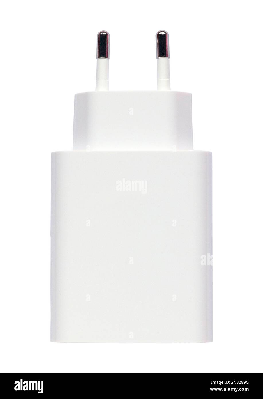 A white USB electric power socket AC outlet isolated on white ...