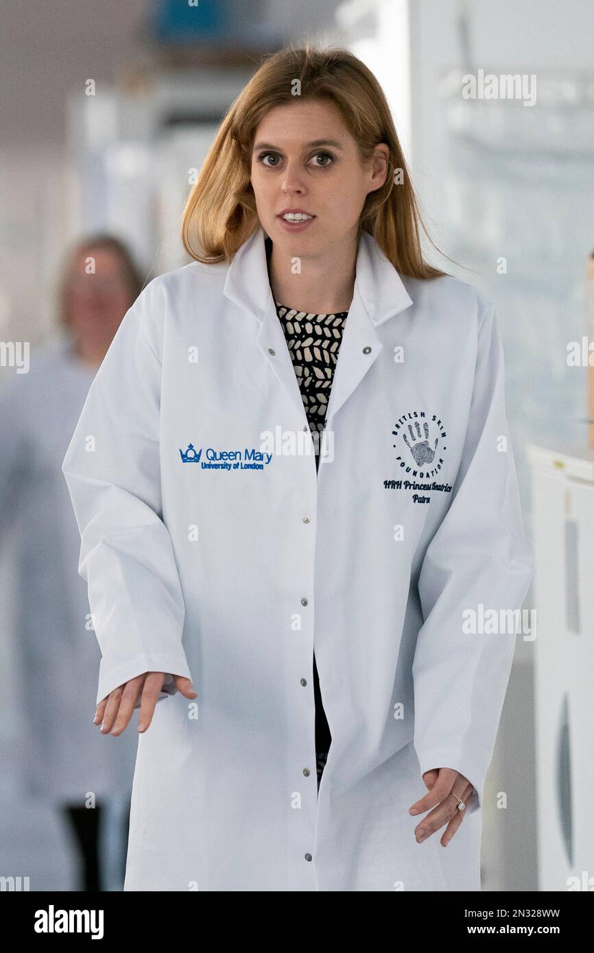Princess Beatrice during a visit to the the research lab at the Centre ...