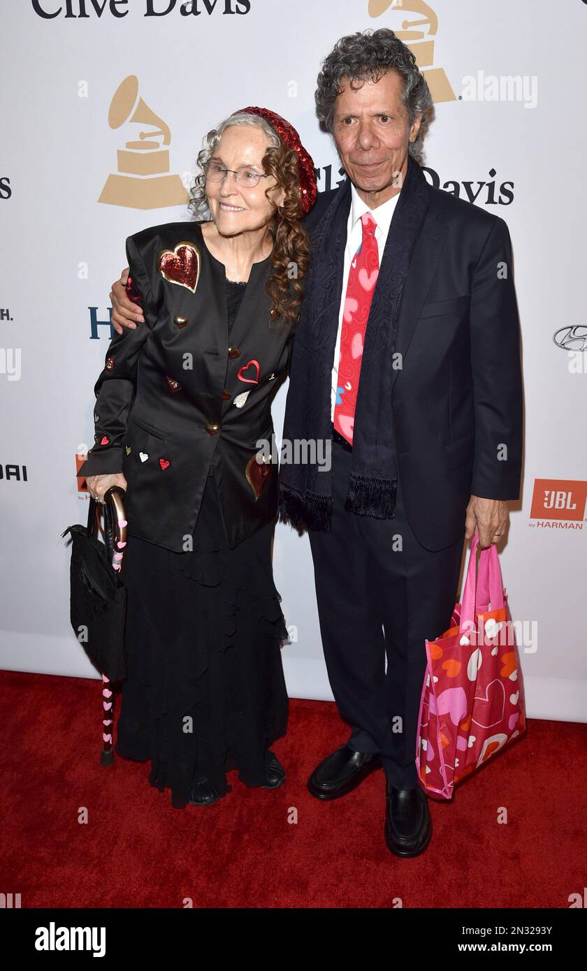Chick Corea, right, and Gayle Moran arrive at the 2015 Clive Davis Pre ...