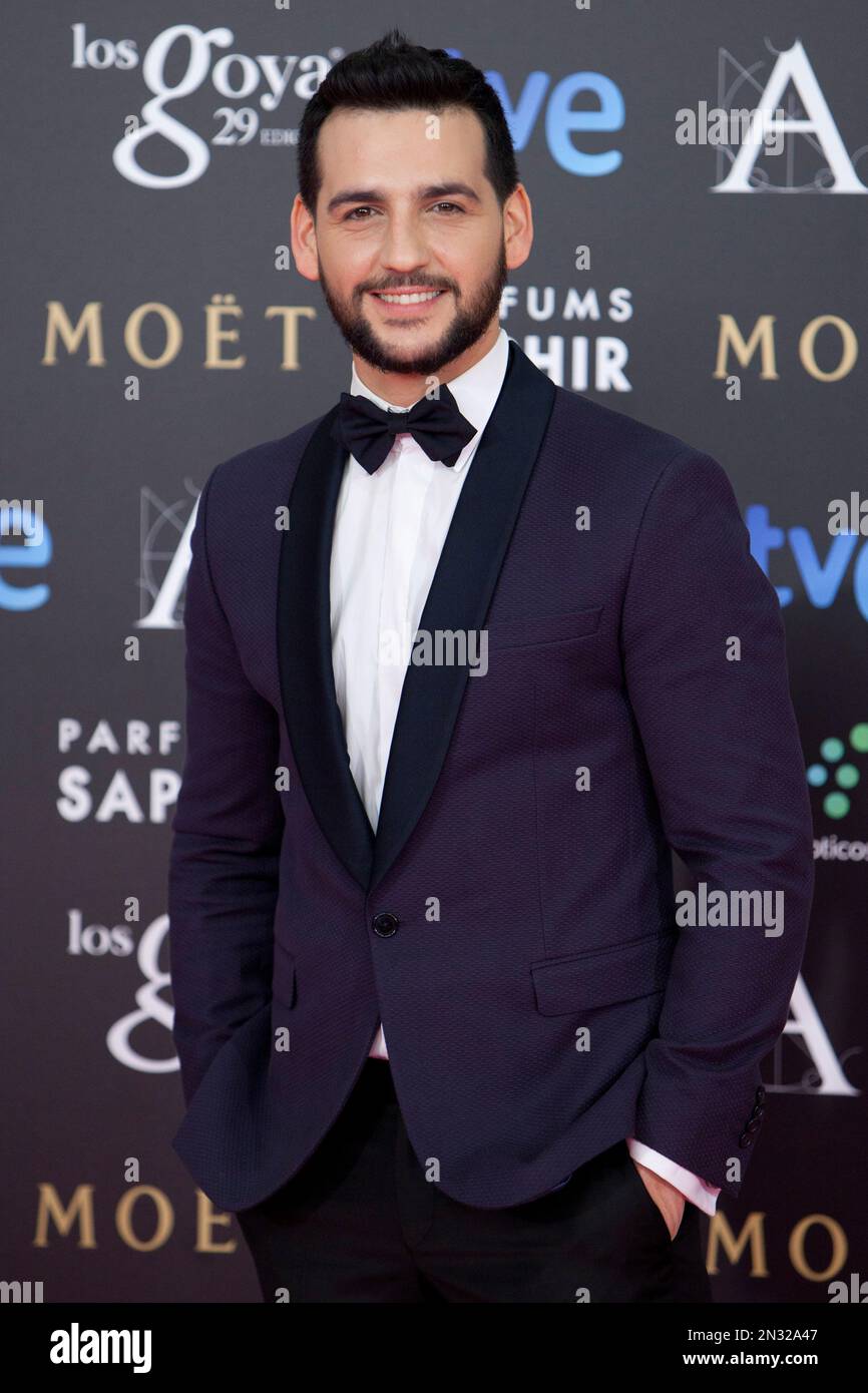 Spanish actor Fran Perea poses for photographers on the red carpet ...