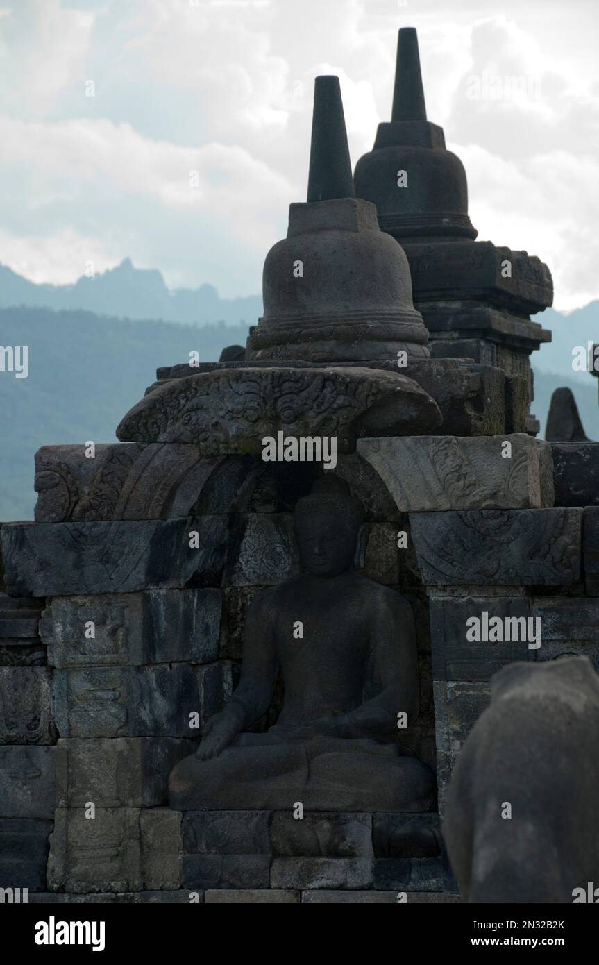 Inside the bell of Borobudur Stock Photo - Alamy