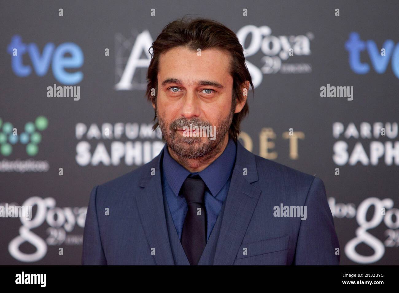 Spanish actor Jordi Moya poses for photographers on the red carpet ...