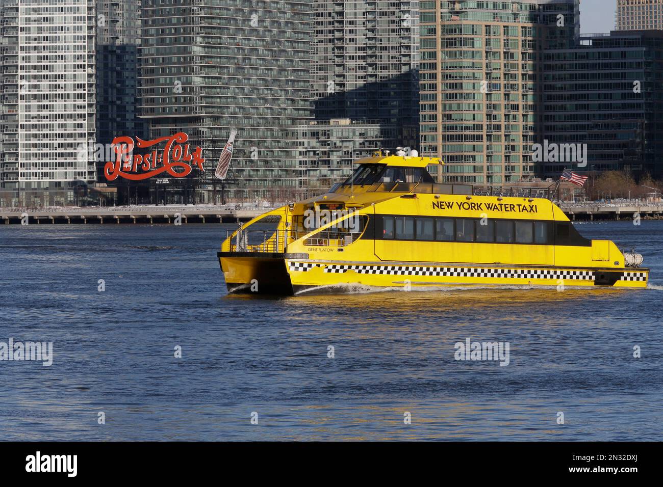 In this Thursday, Feb. 5, 2015, photo a commuter ferry travels on the ...