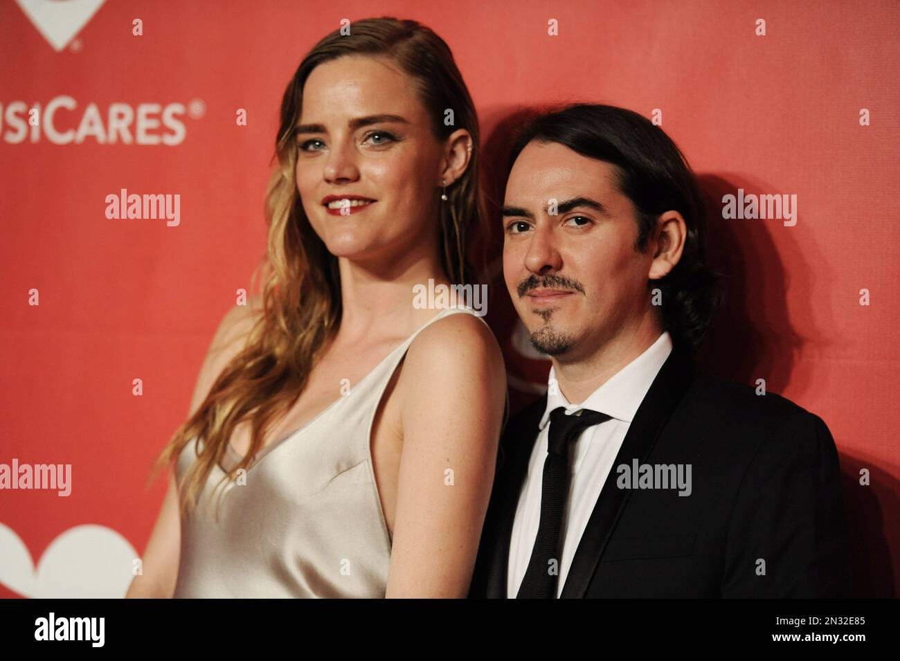 Dhani Harrison, right, and Sola Harrison arrive at the 2015 MusiCares ...